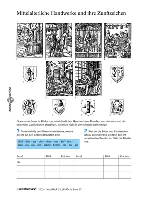 4.4 Mittelalterliche Handwerke und ihre Zunftzeichen (Mittelalter auf ...