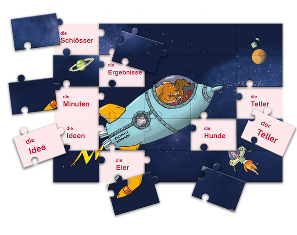 SCHUBI LesePuzzles - Grundwortschatz: Nomen, Verben, Adjektive - Wort ...