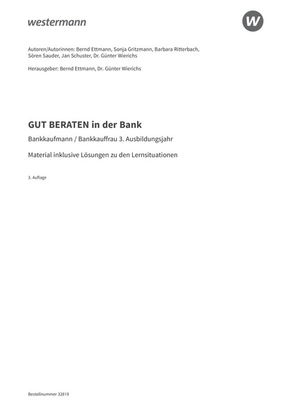 GUT BERATEN in der Bank - Bankkaufmann / Bankkauffrau 3 ...
