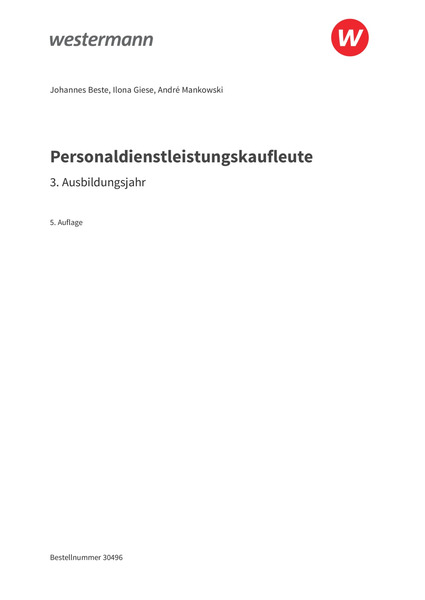 Personaldienstleistungskaufleute - 3. Ausbildungsjahr - Schulbuch - 5. Auflage 2024 – Westermann