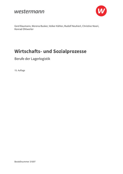 Wirtschafts- und Sozialprozesse - Berufe der Lagerlogistik - Schulbuch ...