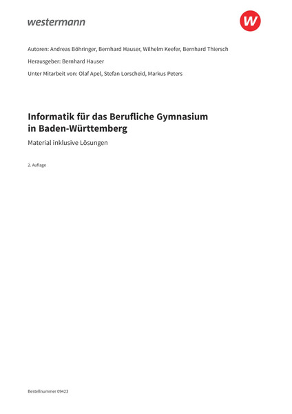 Informatik für Berufliche Gymnasien in Baden-Württemberg - Lösungen ...