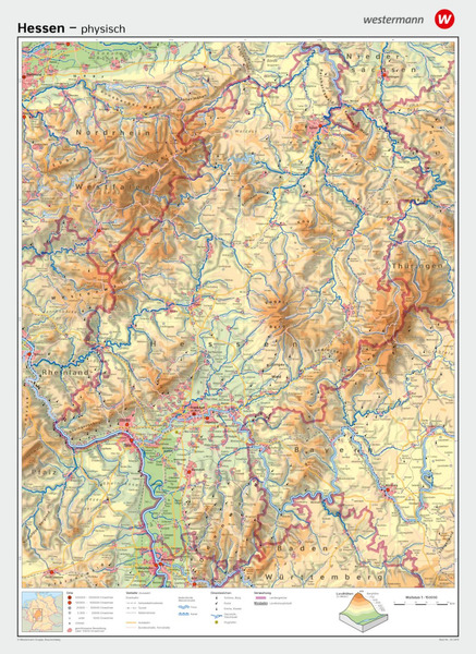 Hessen - Vorderseite physisch / Rückseite politisch – Westermann