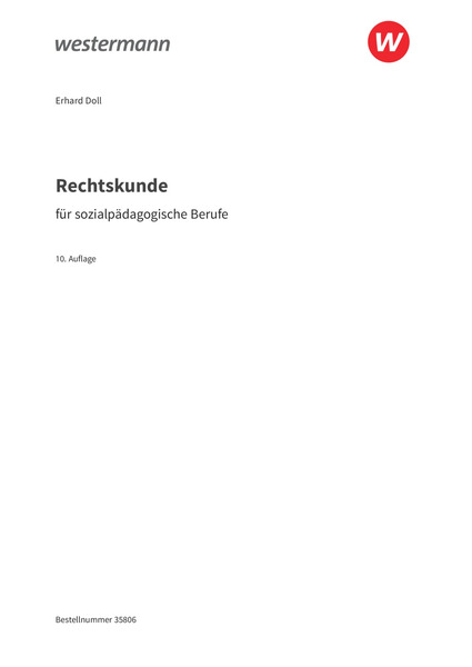 Rechtskunde für sozialpädagogische Berufe - Schulbuch - 10. Auflage ...