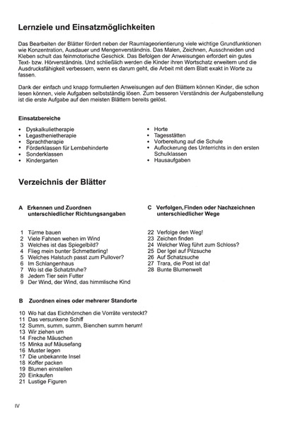 Links - rechts - oben - unten? - Kopiervorlagen zur Raumorientierung ...