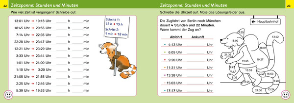 Übefix Mathematik - Uhr und Zeit 3/4 – Westermann