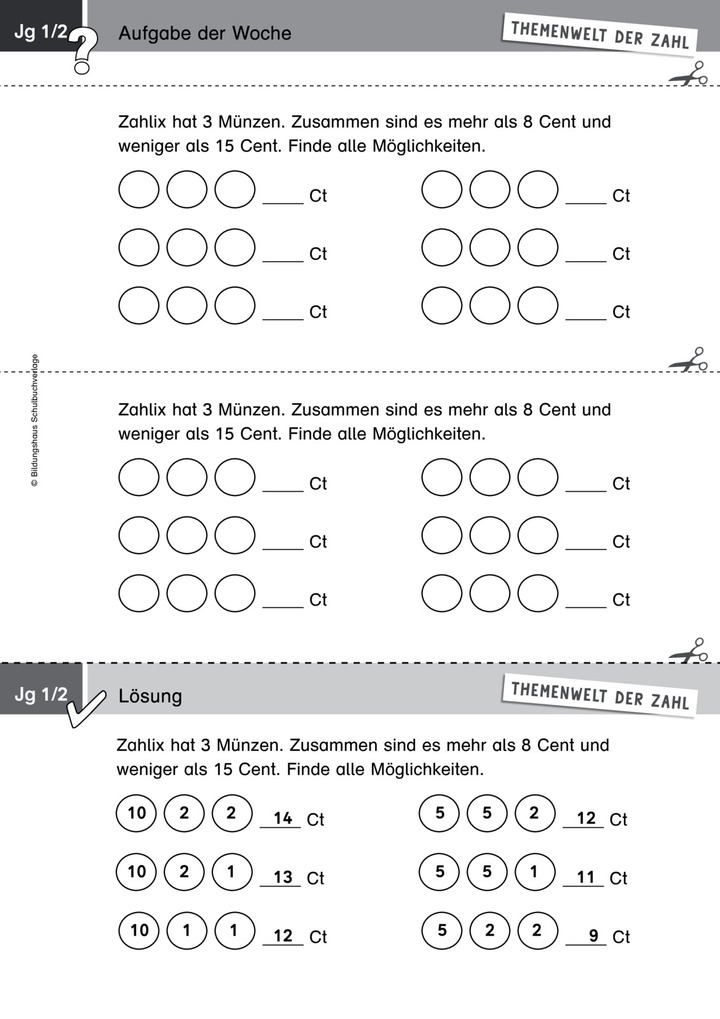 Themenwelt der Zahl: Aufgabe der Woche 29/2016 - Größen und Messen ...