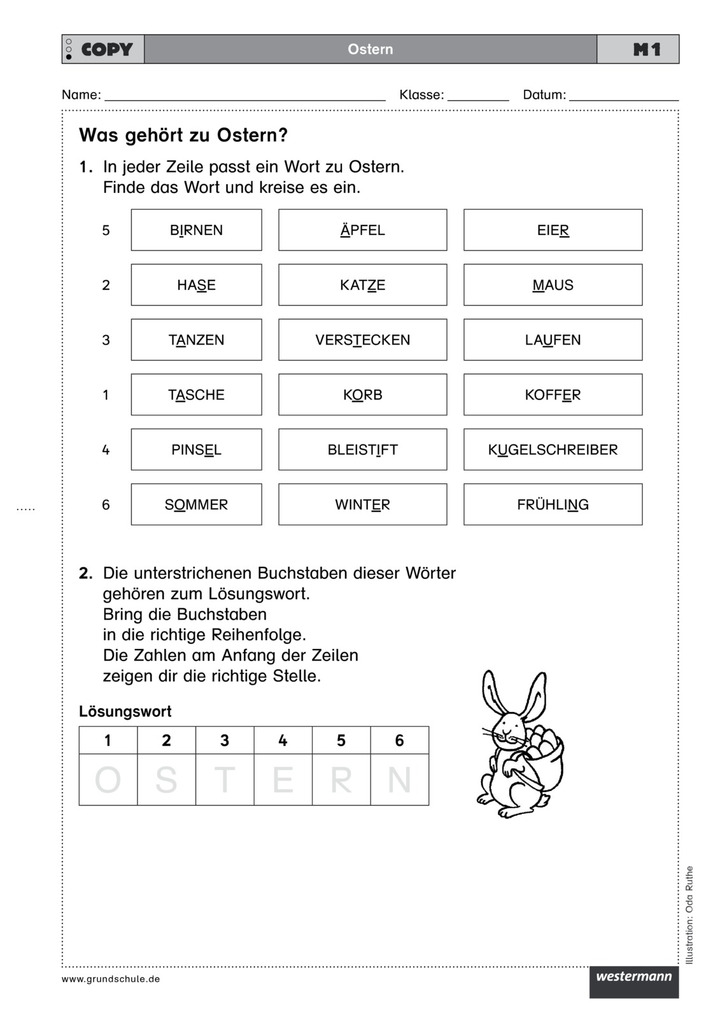 Downloadpaket "Ostern" - Spielerische Unterrichtsideen für den ...