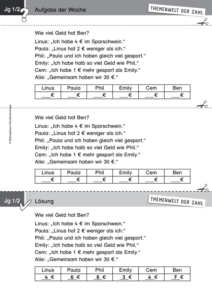 Themenwelt der Zahl: Aufgabe der Woche 01/2016 - Größen und Messen ...