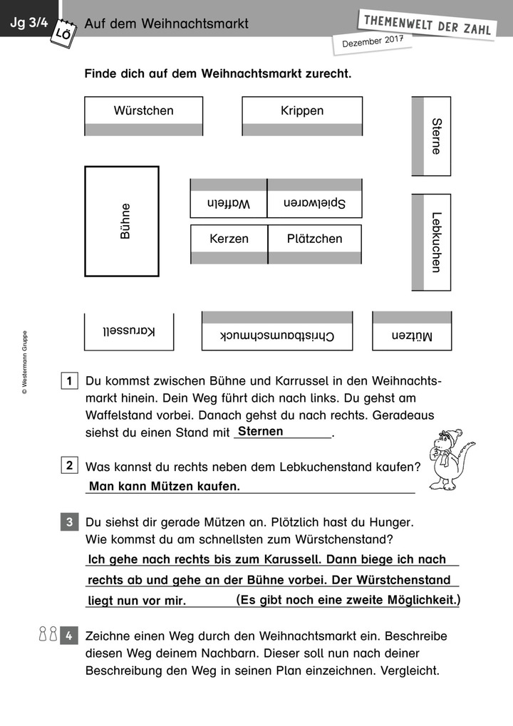 Themenwelt der Zahl: Auf dem Weihnachtsmarkt - Lösungen - Monatsspecial ...